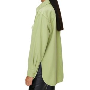 Aritzia | Tops | Aritzia Wilfred Free Nova Buttonup Shacket Pistachio ...